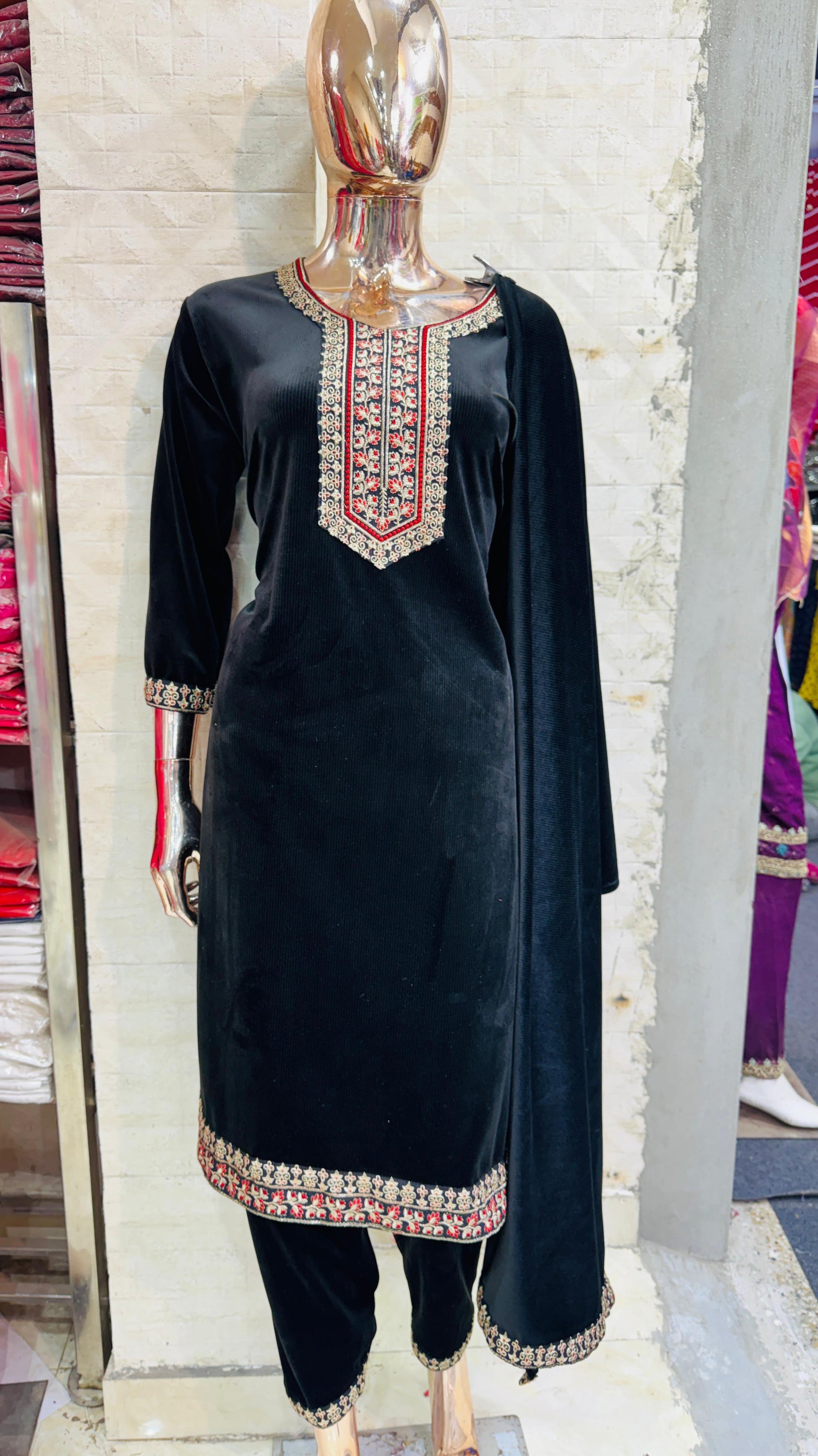 Cotrise Velvet Suits Sets for Ladies | Cotrise Velvet Fabric |designer ...